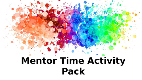 Mentor/Form Time Activity Pack | Teaching Resources