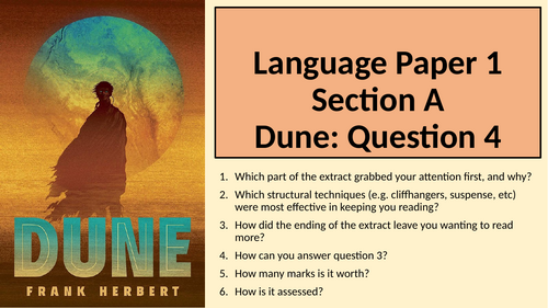 AQA English Language Paper 1 Section A - Dune | Teaching Resources
