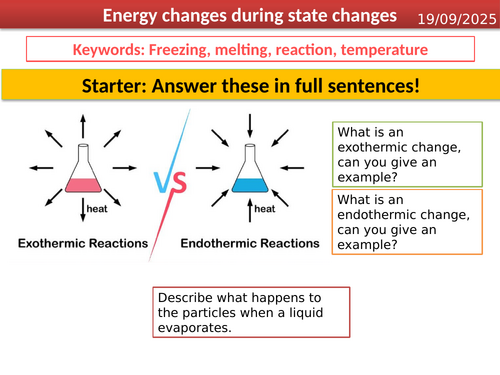 Smart Activate 3 - Energy changes during state change | Teaching Resources