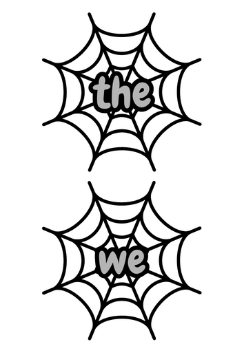 Year 1 common exception words- Spider webs- Halloween | Teaching Resources
