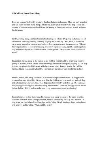 Five persuasive example / model texts | Teaching Resources