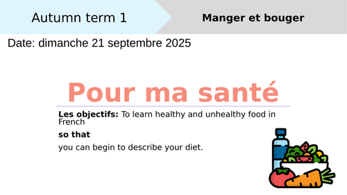 Pour ma sante - French unhealthy and healthy food lesson | Teaching ...