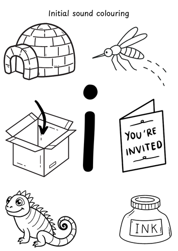 Initial sound colouring- INMD | Teaching Resources