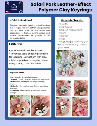 Girl Guides Activity - Making Polymer Clay Animal Keyrings Guide Sheet ...