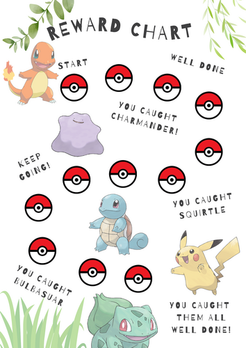 Pokemon Reward Chart | Teaching Resources