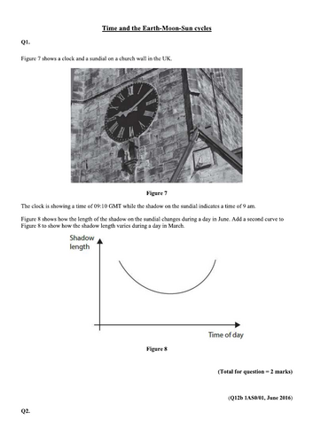 Edexcel GCSE Astronomy: Naked-Eye Astronomy (1AS0/01) Topical Worksheet ...