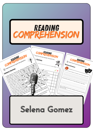 Reading Comprehension - Selena Gomez + Solutions | Teaching Resources