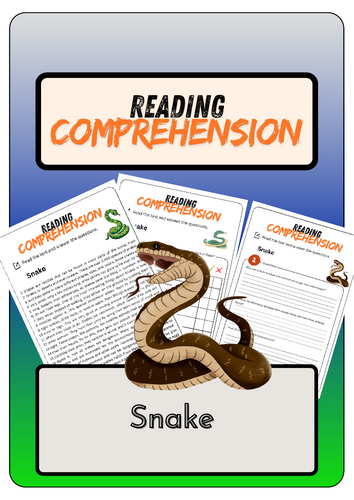 Reading Comprehension - Snake + Solutions | Teaching Resources