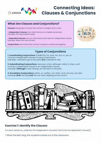 ASDAN English - Functional Writing - Clauses and Conjunctions ...