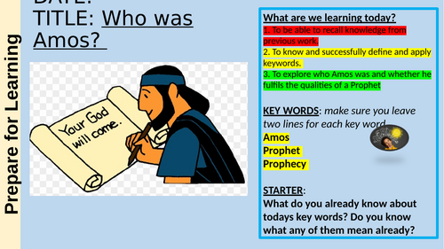 The Prophet Amos | Teaching Resources