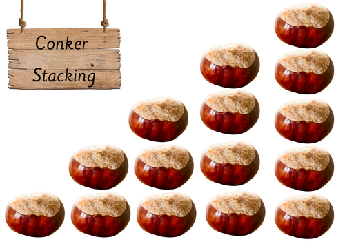 Conker stacking and counting | Teaching Resources