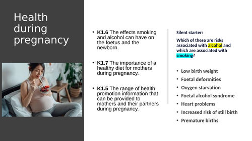 T Level Health specialism Midwifery PO1 K1.5/6/7 Health during ...