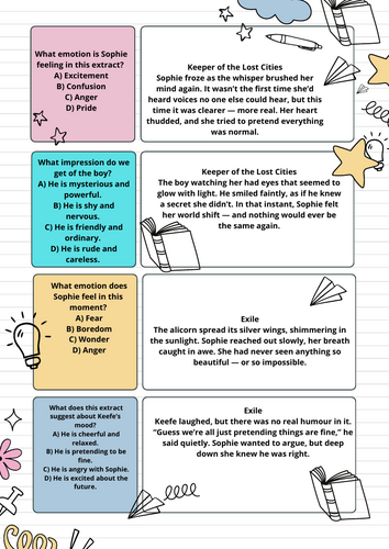 AQA English Language Paper 1 (2026) – Question 1 Starters: Keeper of ...