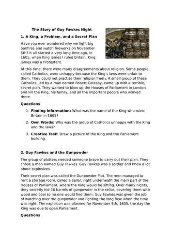 Guy Fawkes bundle P7 - S2 | Teaching Resources