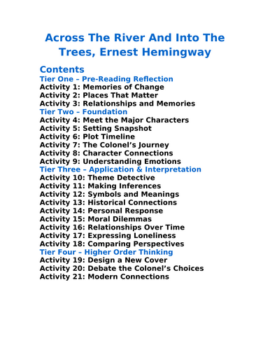 Across The River And Into The Trees Ernest Hemingway - 20 ...