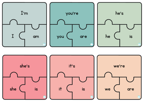 KS1 Contractions Puzzles – Apostrophes for Contractions (Year 2 English ...