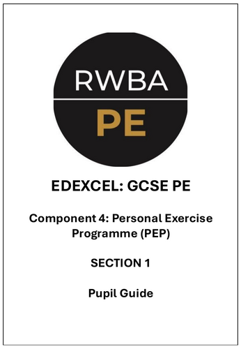 Edexcel GCSE PE - PEP Section 1 Pupil Guide | Teaching Resources