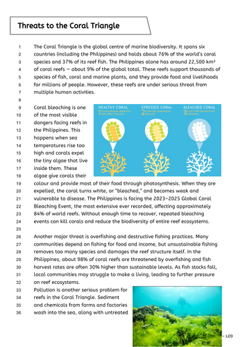 Y8 Ecosystems: Threats to coral reefs | Teaching Resources