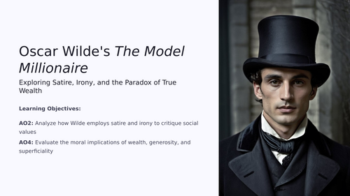 Oscar Wilde The Model Millionaire CIE IGCSE World Literature 0408 ...