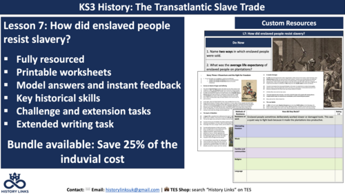 L7: How Did Enslaved People Resist Slavery? | Teaching Resources