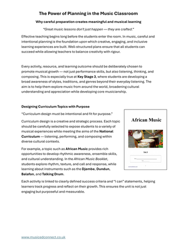 African Music KS3 – Year 8 Unit | Teaching Resources