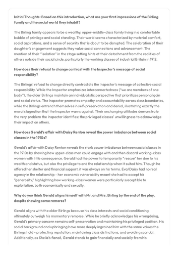 GCSE English Literature - An Inspector Calls - Character Analysis ...