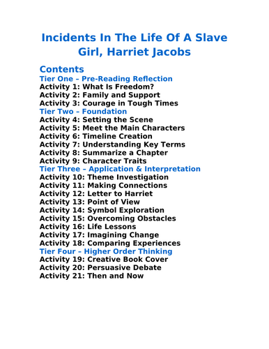 Incidents In The Life Of A Slave Girl Harriet Jacobs - 20 ...