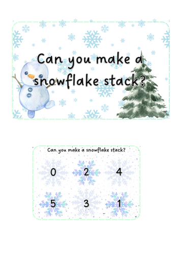 Winter - Snowflake stack | Teaching Resources