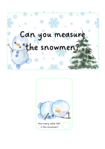 Winter - Measure the Snowmen | Teaching Resources