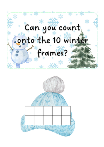 Winter - 10 frame counting | Teaching Resources