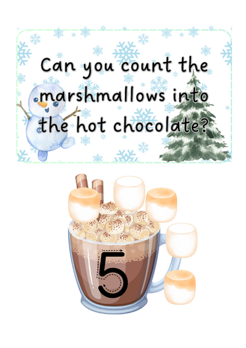 Winter = Hot chocolate counting | Teaching Resources