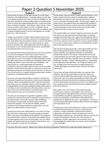 AQA English Language Paper 2 Model Answers November 2025 | Teaching Resources