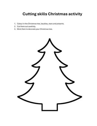 Christmas Cutting Activity: Decorate Your Tree! | Teaching Resources