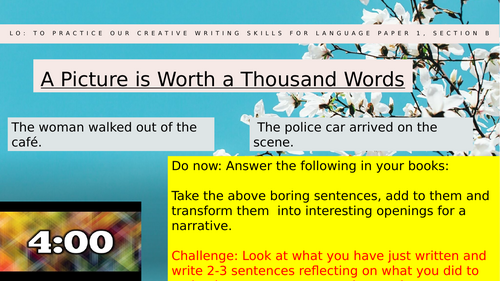 Creative Writing Lesson with Picture Prompt (Nighthawks) | Teaching ...