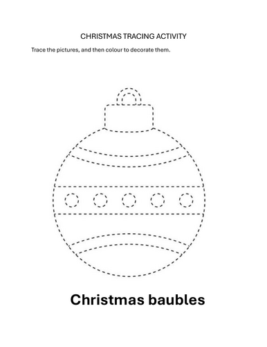 Christmas Picture Tracing & Vocabulary Builder (Fine Motor & Phonics ...