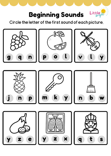 Beginning Sounds Phonics Worksheet Pack – EYFS / KS1 Initial Sound ...