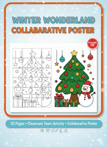 Christmas Collaborative Poster – 20 Pages | Classroom Holiday Activity ...