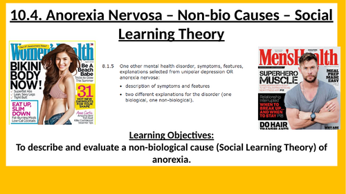 4. Anorexia - Non-bio explanation -SLT | Teaching Resources