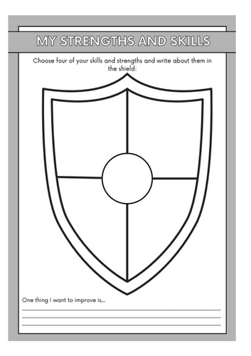 My strengths and skills shield | Teaching Resources