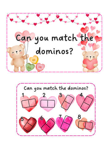 Valentine's Day - Domino match | Teaching Resources