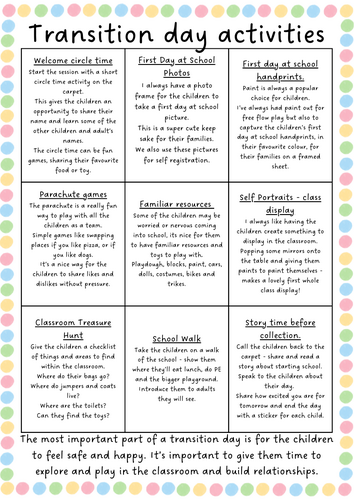 Transition - Activities | Teaching Resources