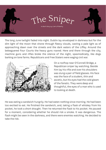 Short Stories: The Sniper | Teaching Resources