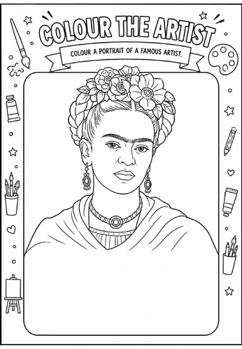 Colour the Artist | End of Term Art Activity | KS2 KS3 KS4 Cover Lesson ...