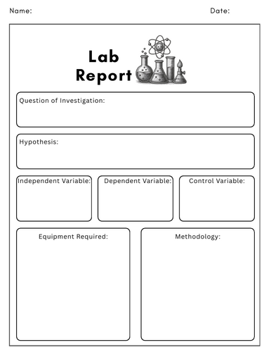 Science Lab Report Worksheet | Teaching Resources