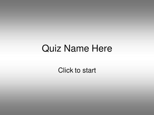 Powerpoint Quiz Template. Assessment.10 Questions. | Teaching Resources