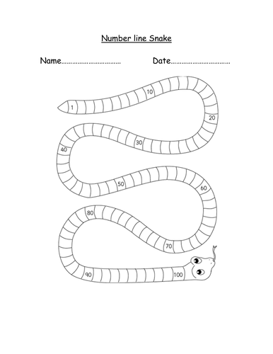Numberline snake by sheep_tea - Teaching Resources - Tes