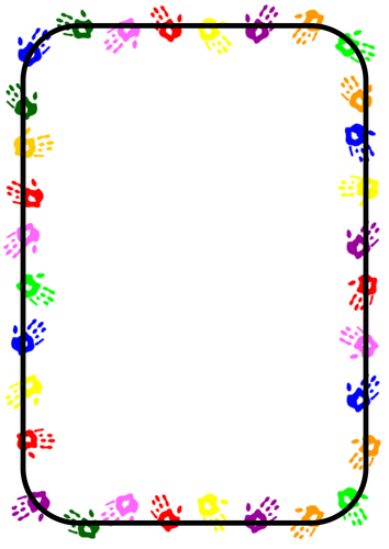 Handprints Page Border