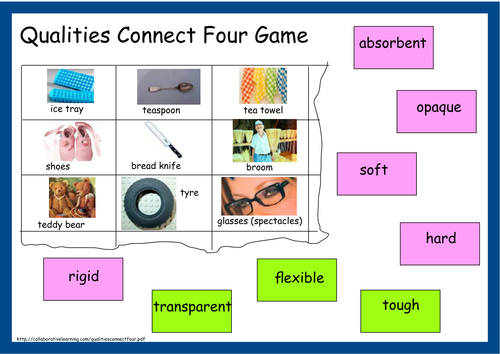 Qualities of Materials Game | Teaching Resources