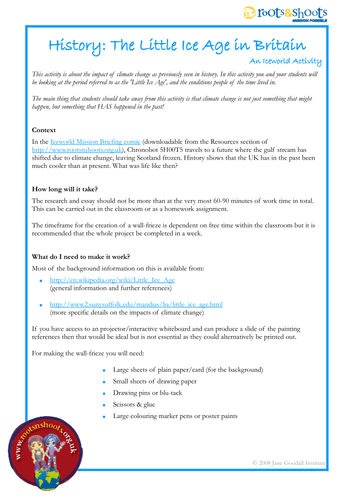 The little ice age by rootsnshoots - Teaching Resources - Tes
