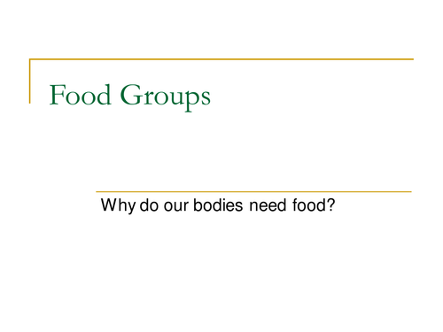 Food Groups PowerPoint | Teaching Resources